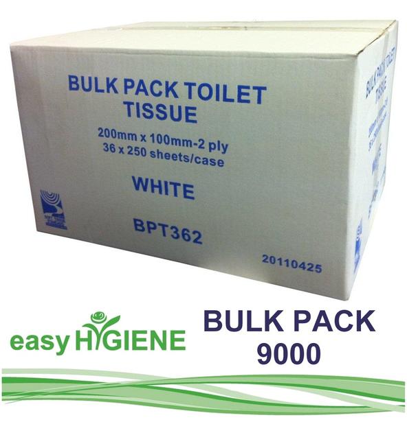 BULK PACK Toilet Tissue Full Case Loo Paper SOFT WHITE Multi Flat 2 PLY ...