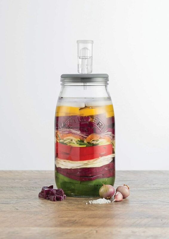 Kilner Glass Fermentation Set with Silicone Lid Home Food Storage 3L ...