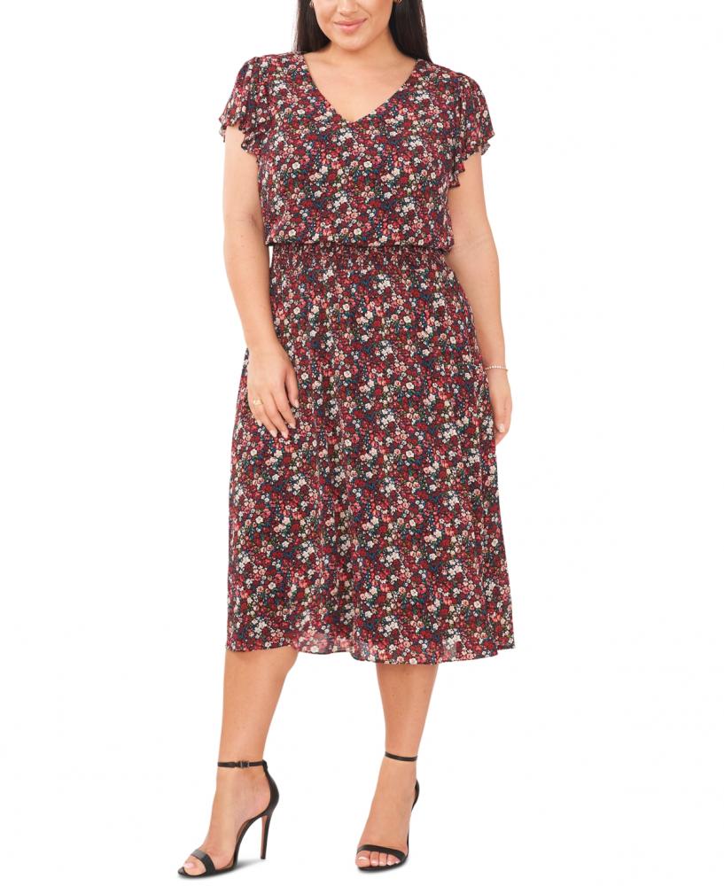 New $89 MSK Women's Midi Short Sleeve Round Neck Sheath Dress A4119 | eBay